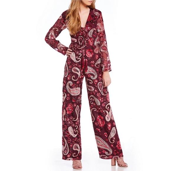 Chelsea & Violet | Pants & Jumpsuits | Chelsea Violet Paisley Velvet ...